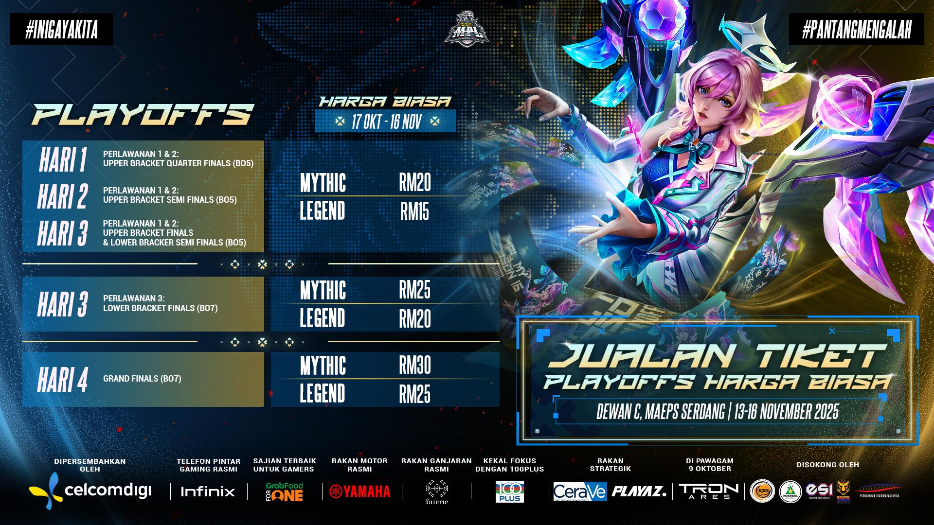 Schedule & Tickets - MPL Malaysia S16